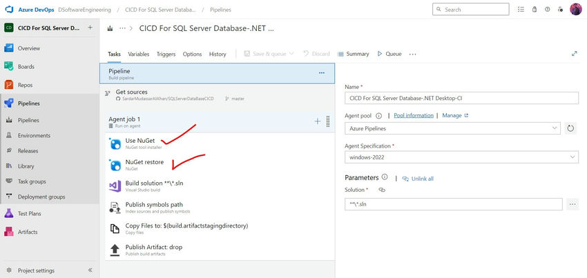 Implement CI/CD for SQL Server with Visual Studio and Azure DevOps